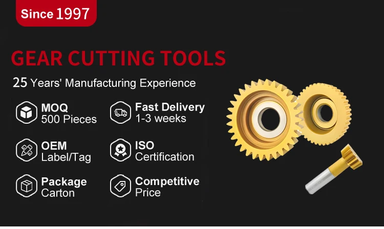 Top Quality Gear Hob Cutters - Module 4, Coating Available