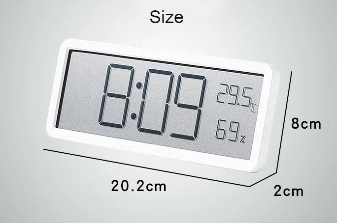 Minimalist Large Screen Time Date Temperature Humidity Lcd Display ...