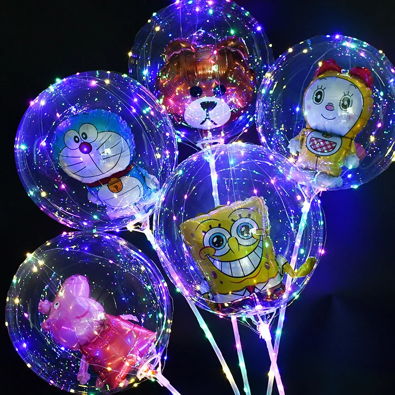 Cartoon Bobo Ballon 20 Inch Led Bobo Balloons Lights Up For Christmas ...