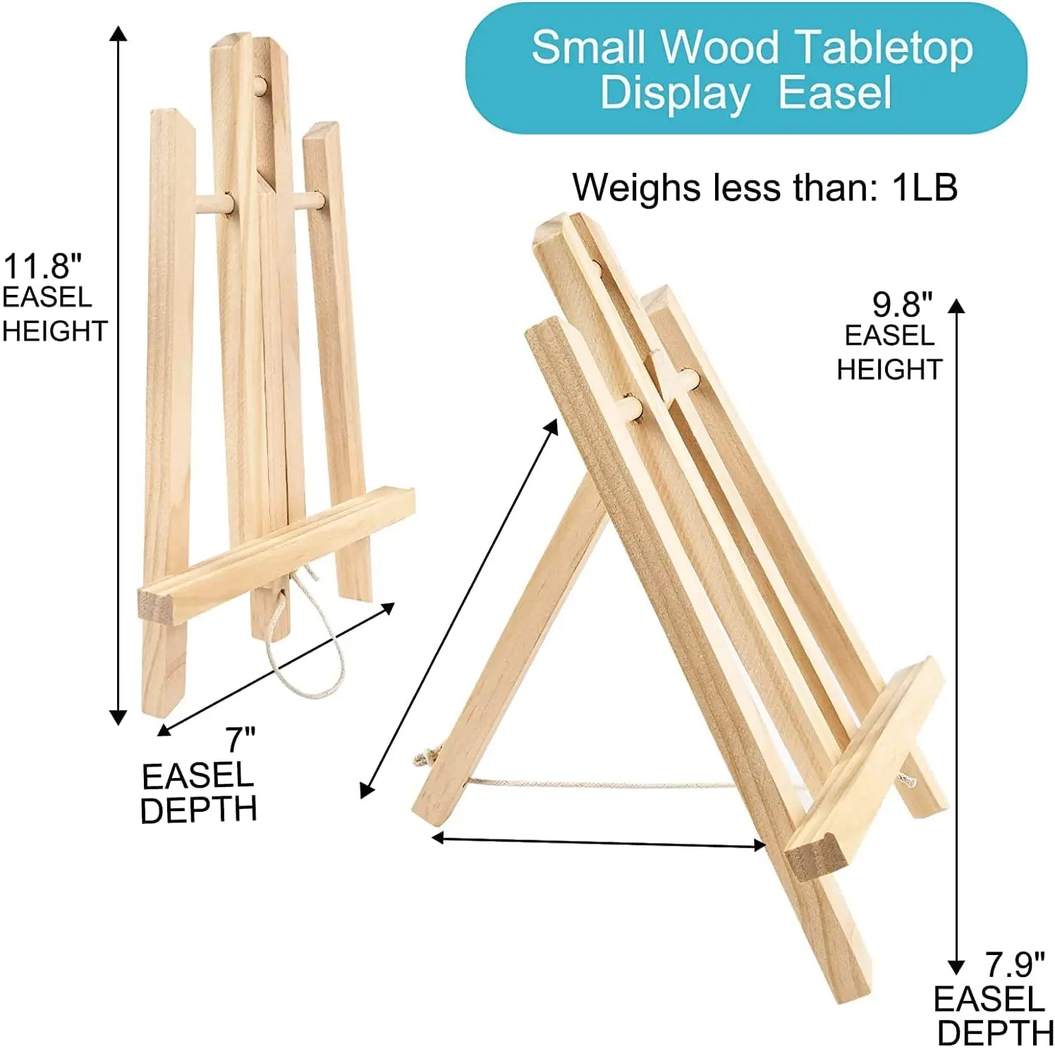 Bview Art 12 Inch Adjustable Foldable Wood Easel for Painting