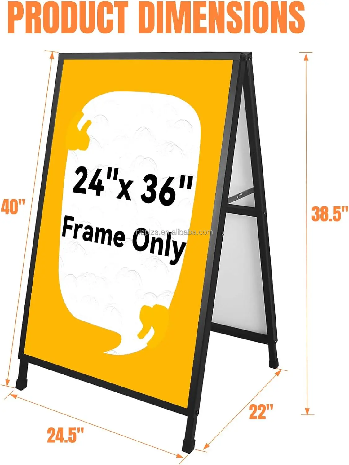 Double-sided 24x36" Black Sign Board - Modern & Versatile