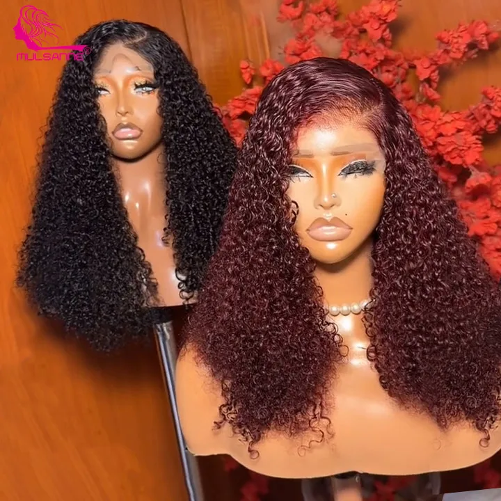 Cheap Kinky Curly Short Bob Human Hair Wig Human Hair Lace Front Wigs ...