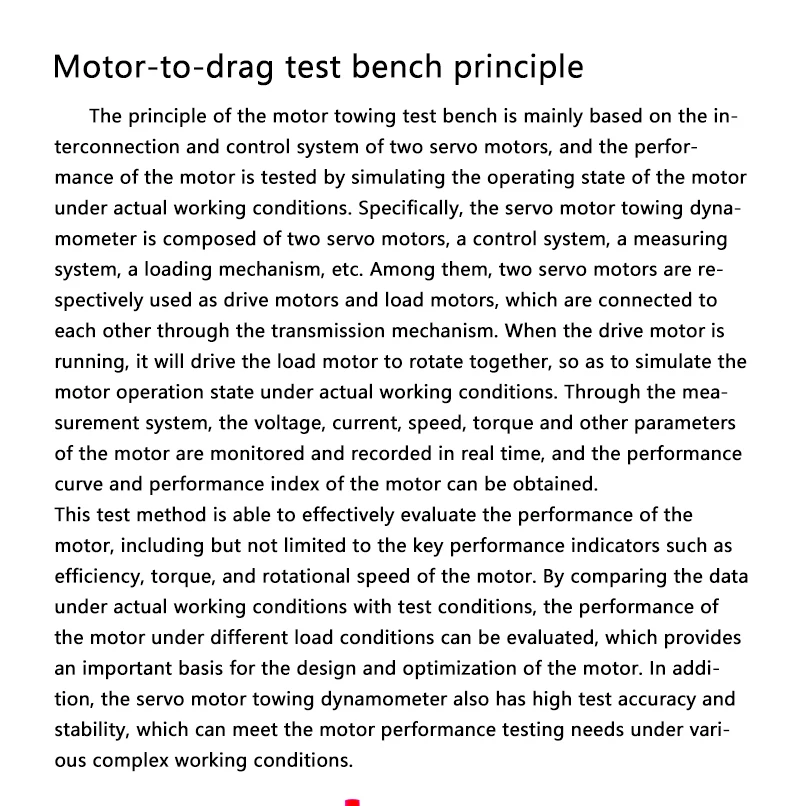 Motor performance test dynamic torque dynamometer torque with load ...