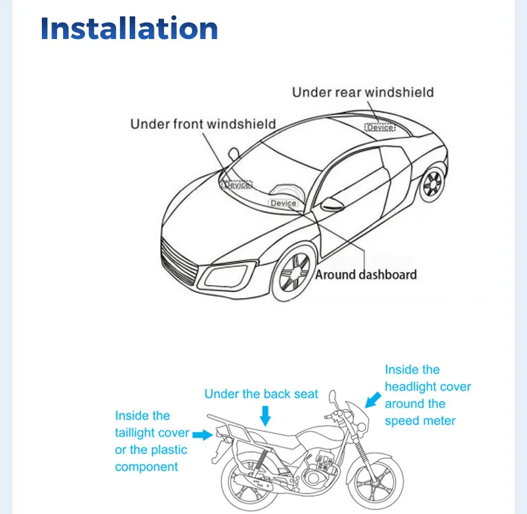 Anti-jammering Tracker J16 GT06 - Mini GPS Tracker for Bikes
