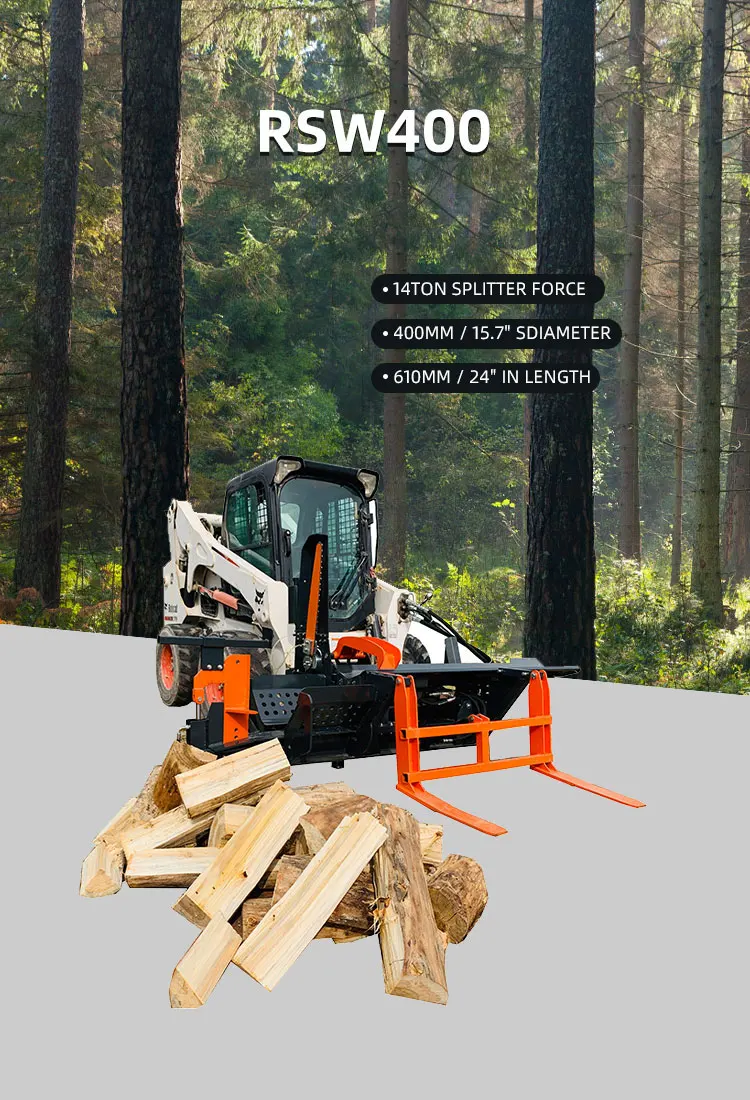 Hydraulic Remote Firewood Processor Skid Steer Log Splitter Wood ...