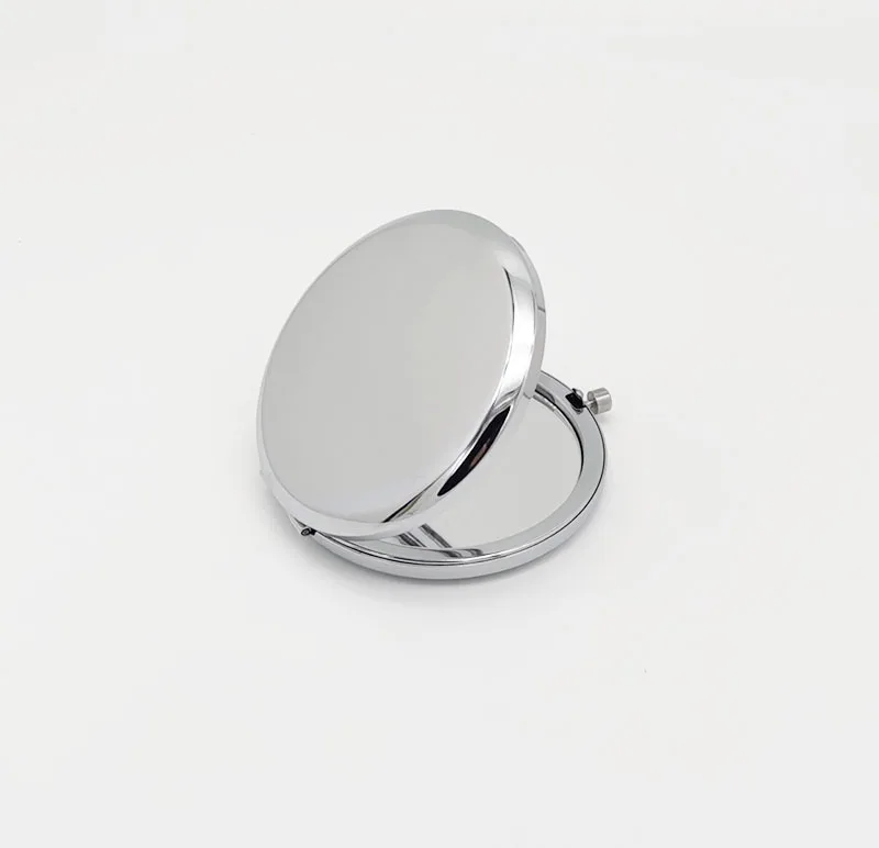 New Style Customized Logo Gold Compact Mirror Portable Metal Makeup ...