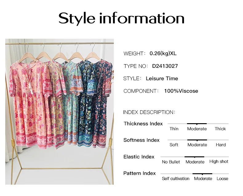 Pretty Steps 2024 Summer Satin A-line Dress Embossed Printing Knee ...