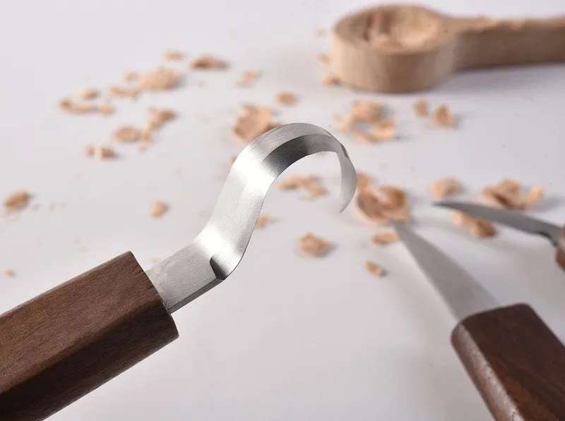 Beech Wood Carving Knife Set Tools Manual Wood Digging Spoon Scraping ...