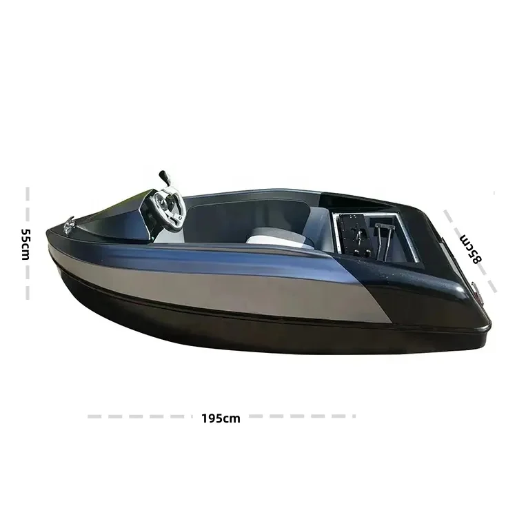 Luxury 15KW Mini Electric Jet Boat with Pedals One Seat for Water Sports & Fishing Sea Jet Kart ...
