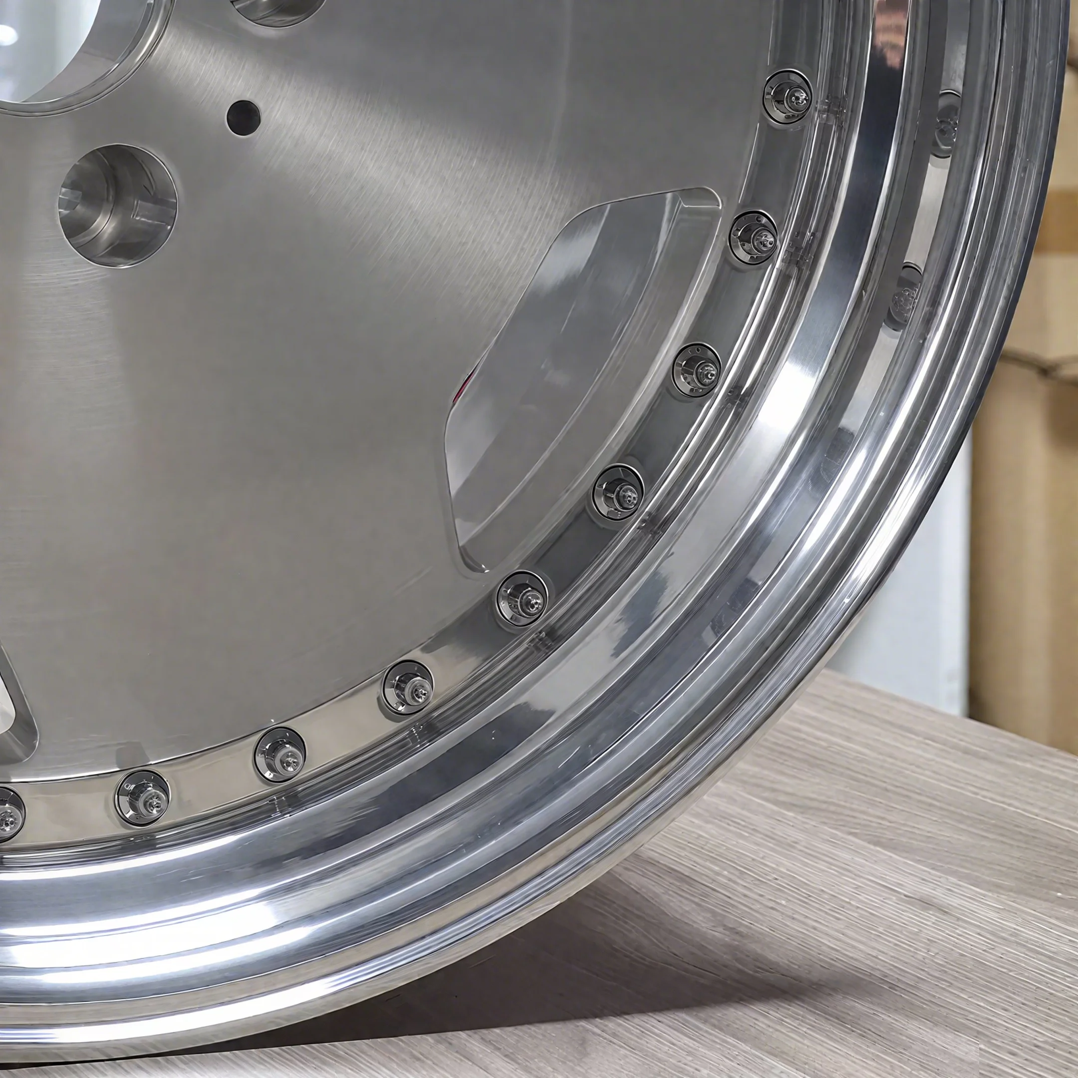 5X112 5X108 5x114.3 White Middle Plate Two-piece Alloy Forged Wheels ...