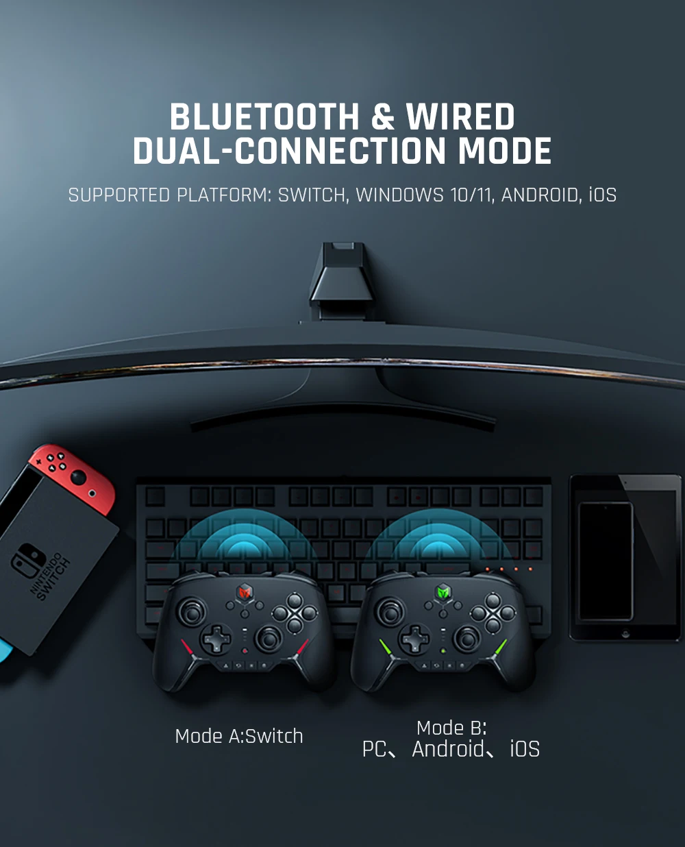 BIGBIG WON C2 PRO Gamepad - Wireless & Six-Axis Gyroscope