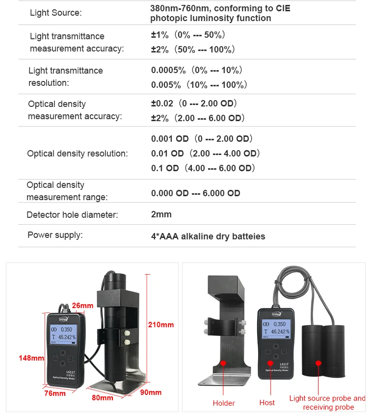 LS117 Densitometer - Precision Optical Density Meter