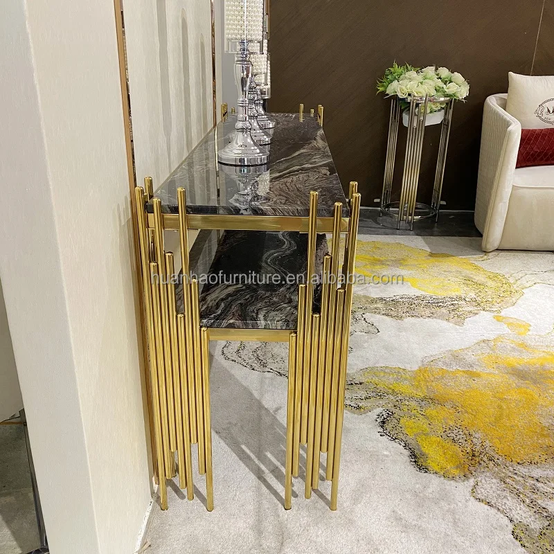 Modern Cheap Console Tables Luxury Living Room Hallway Furniture Gold ...