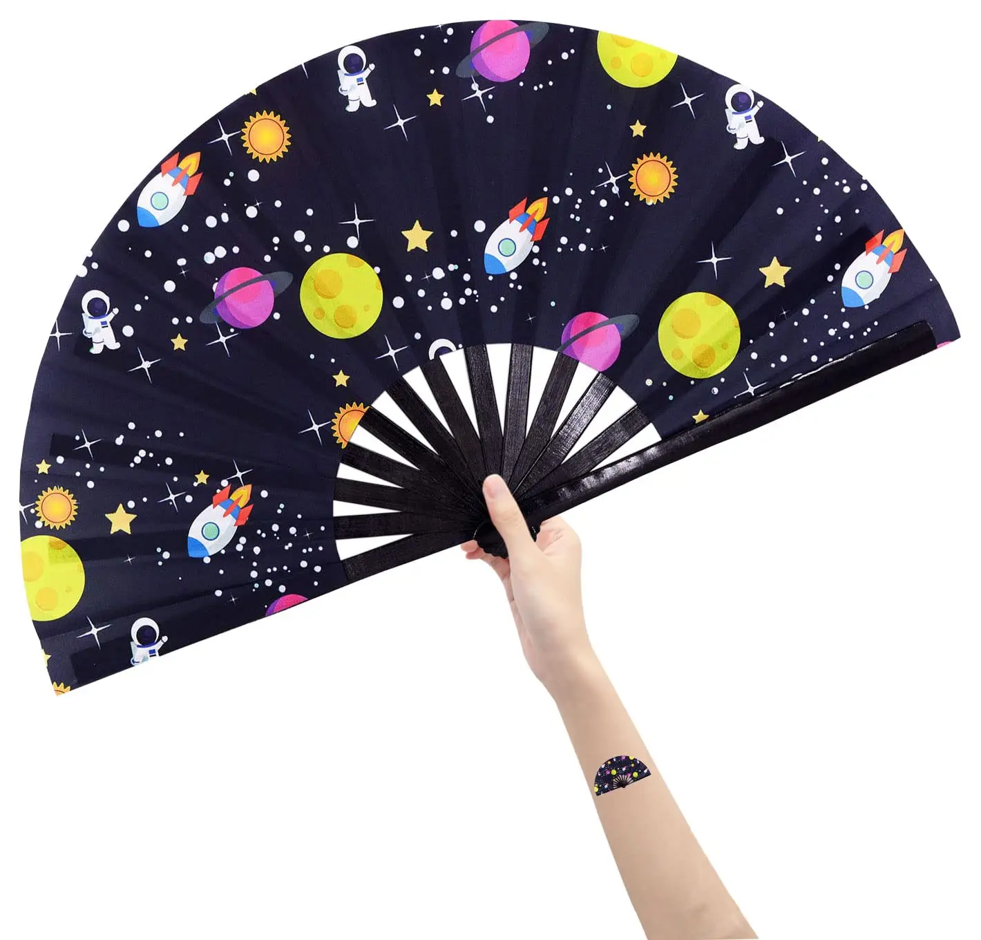 High Quality Large Hand Fan For Rave Festival Bamboo Folding Fans ...