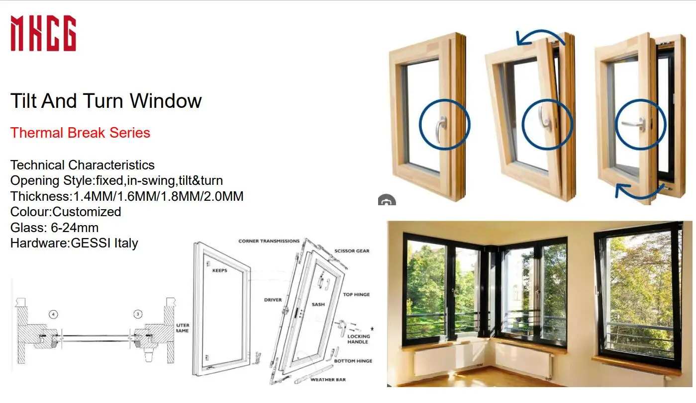Mhcg House Single Pane Glass Louvers Fixed Aluminum Casement Window ...