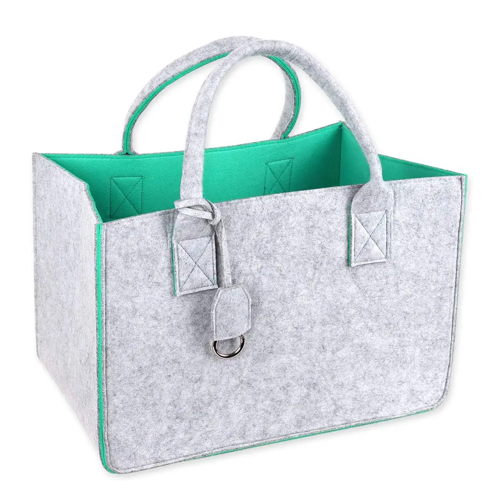 Wholesale Custom Felt Bags Wool Felt Tote Bags Women Shopping Bag ...