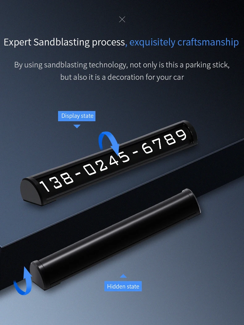 Aluminum Alloy Paste Glass Car Number Plate Hidden Temporary Car ...