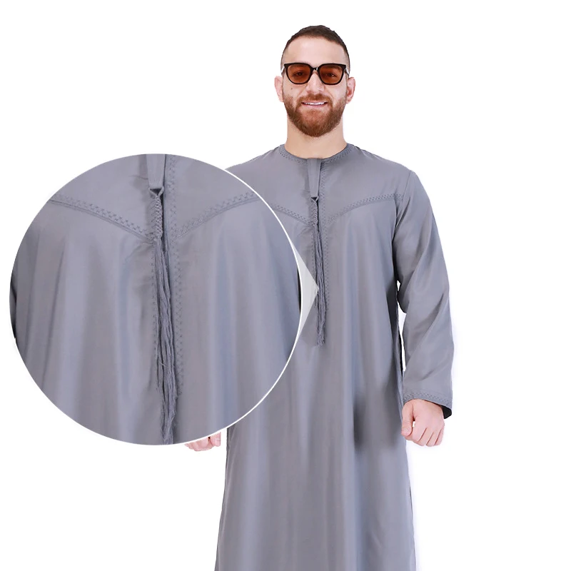 2023 Eid Men Thobe Thoube Thawb Jubbah Kandora Khamis Arab Thobe Abaya ...