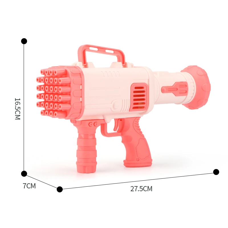 32 Holes Rocket Soap Bubble Gun Automatic Bubble Blower Machine Gun ...