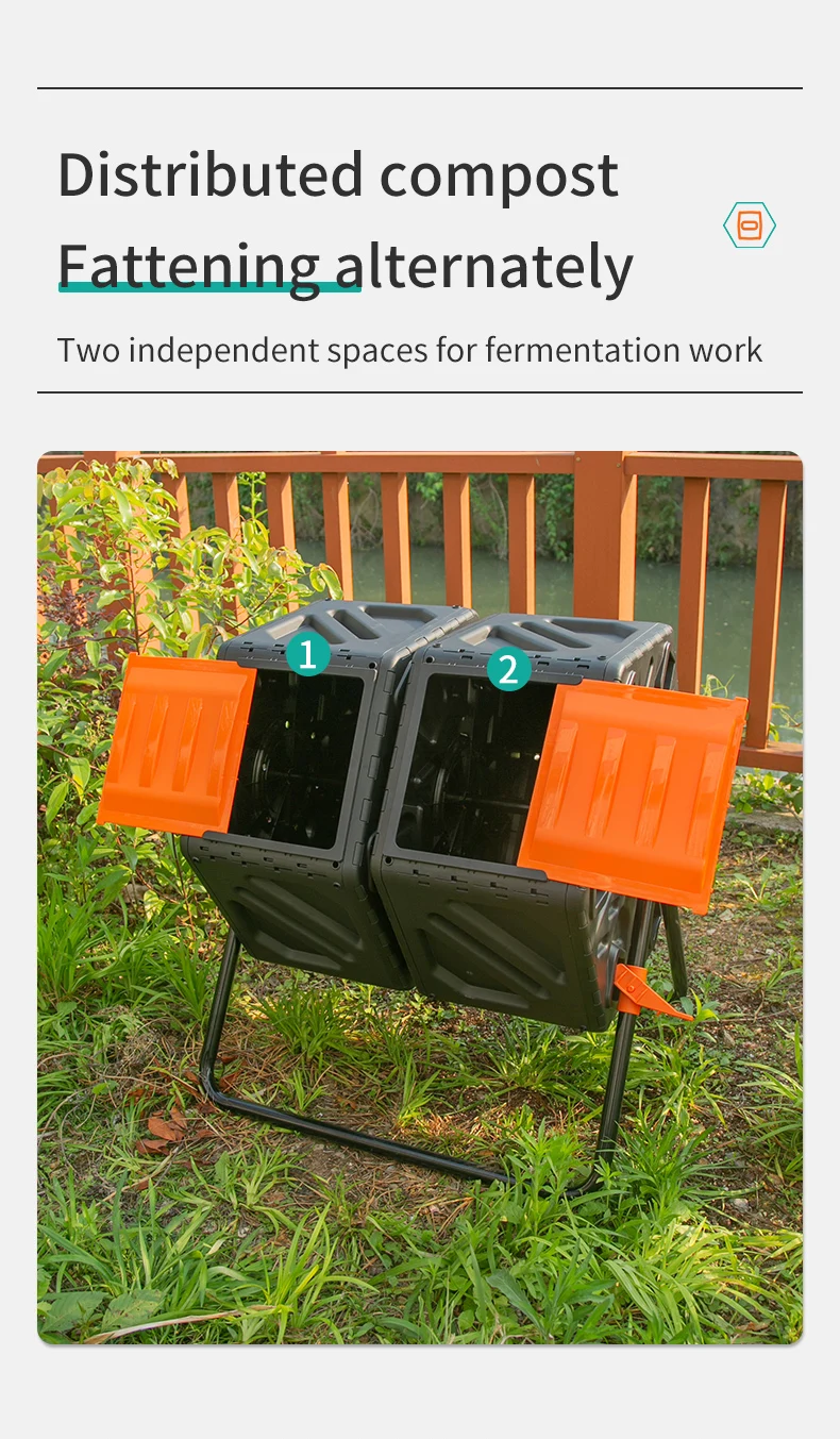 120litre Tumbling Plastic Compost Bin 120l Composter Outdoor Composting ...