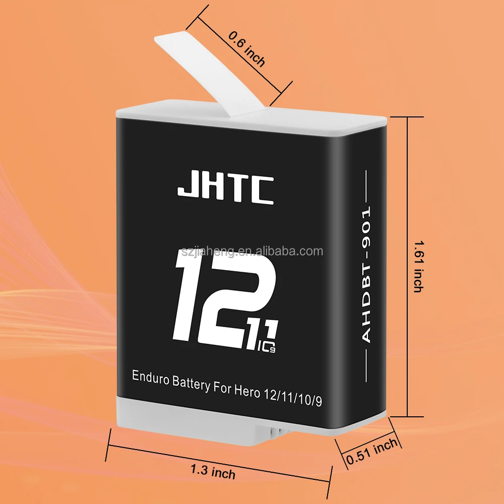 Jhtc For Go Pro 12 Endurance Battery Charger 1800mah Compatible With ...