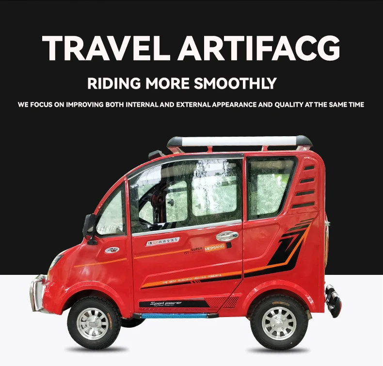 4 Wheel Enclosed Electric Scooter Car Without Driving Licence / Right ...