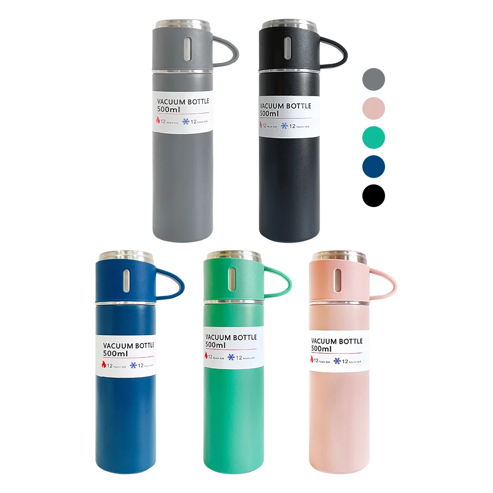 Stainless Steel Water Bottle Gifts Box Set 17oz Double Wall Stainless ...
