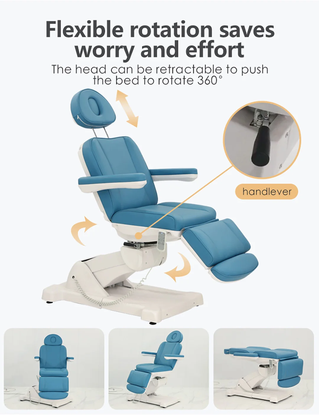 Multi Functional Electric Beauty Chair Medical Esthetician Bed ...