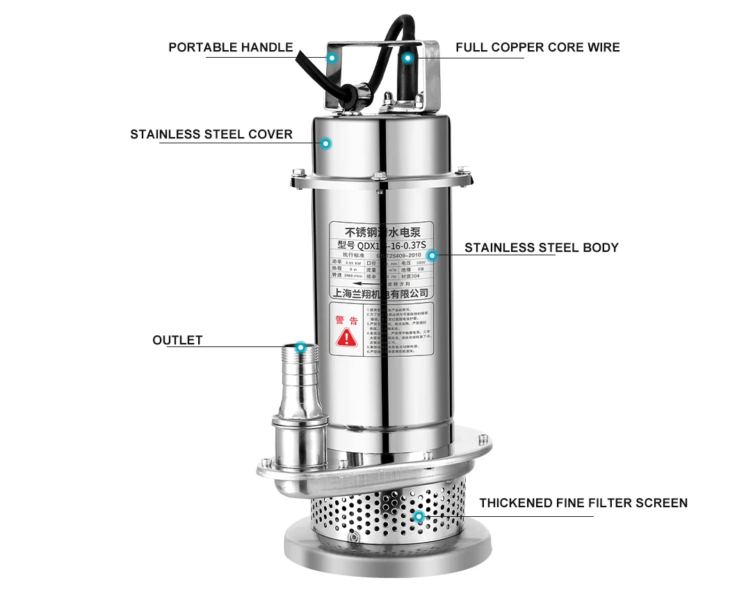 High Quality Industrial Stainless Steel Submersible Pump