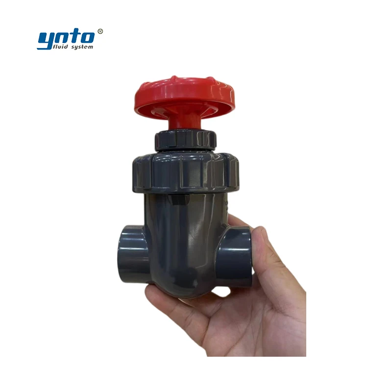 YNTO industrial adjustable UPVC gate valves 1/2" 3/4" 1" 2" DN15 DN 20 ...