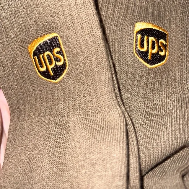 Custom Wholesale UPS Logo Brown Anklet Socks - Sporty & Sustainable