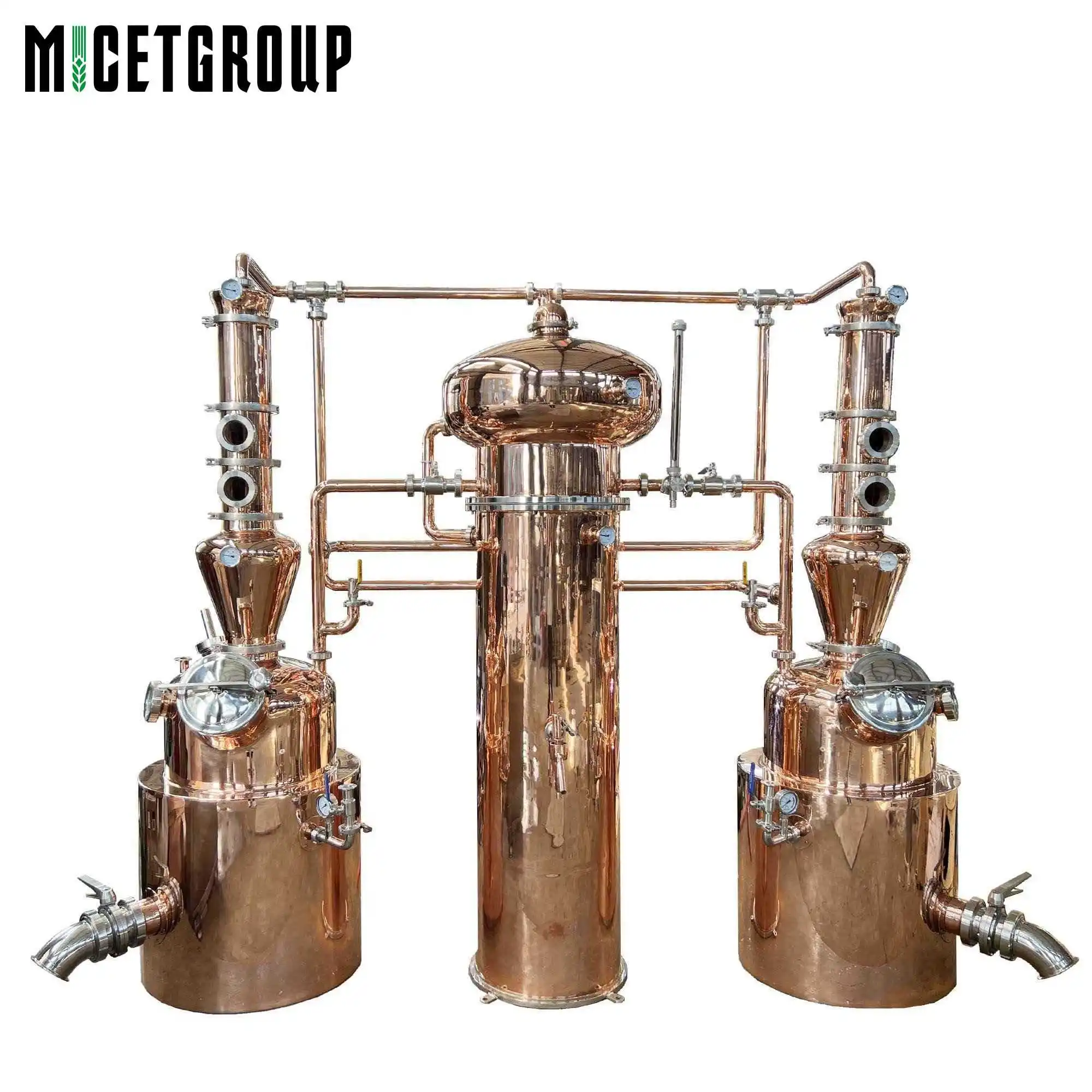 Alcohol 200L gin vodka brandy spirits distillation equipment copper pot ...