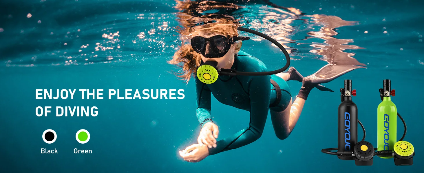 GOYOJO 1L Mini Scuba Tank - Portable 3000 PSI Air Tank