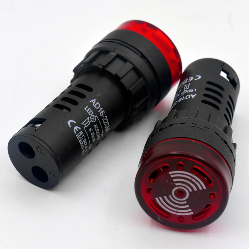 12v / 24v / 220v Buzzer Ad16-22sm With Led Flash Signal Light Buzzer ...