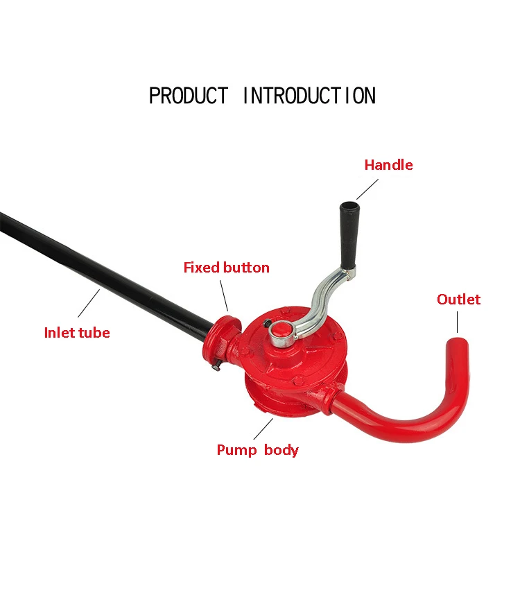 Portable Cast Iron Gallon Drum Operated Diesel Hand Oil Pump