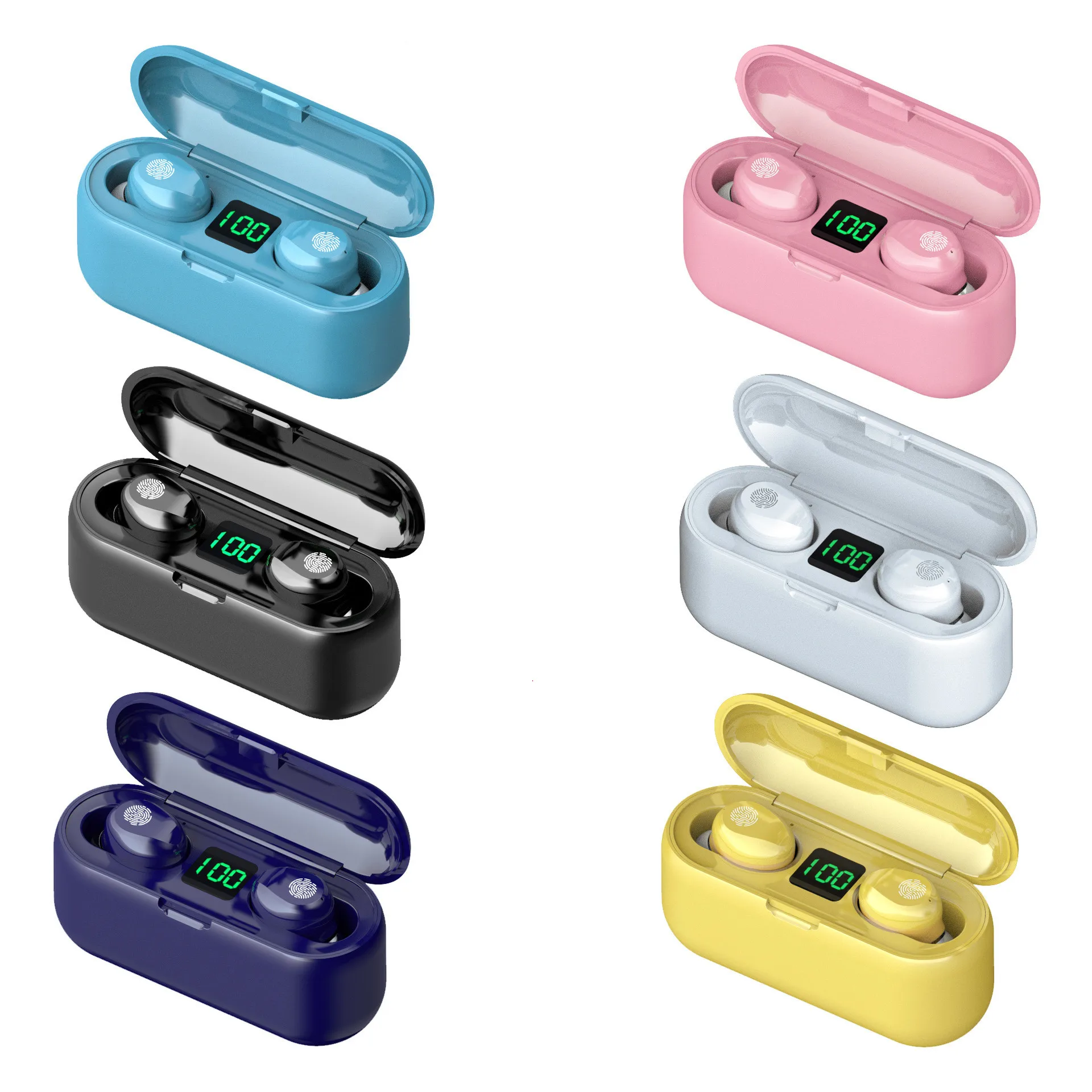 F9 5 Tws Mini In-ear Headphone Bt5.1 Sports Gaming Headset Led Display ...