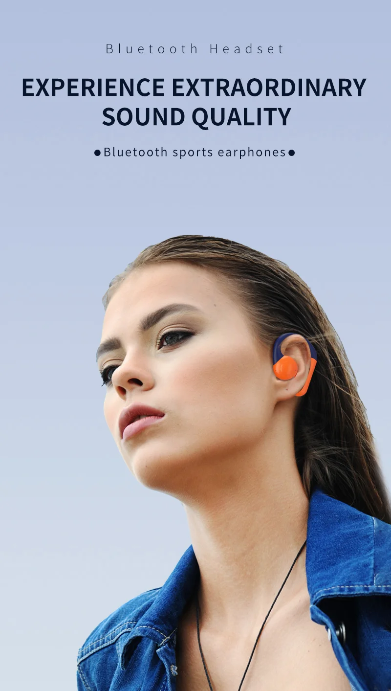 True Open Ear Headphones With Digital Display 16mm Driver HIFI Stereo ...