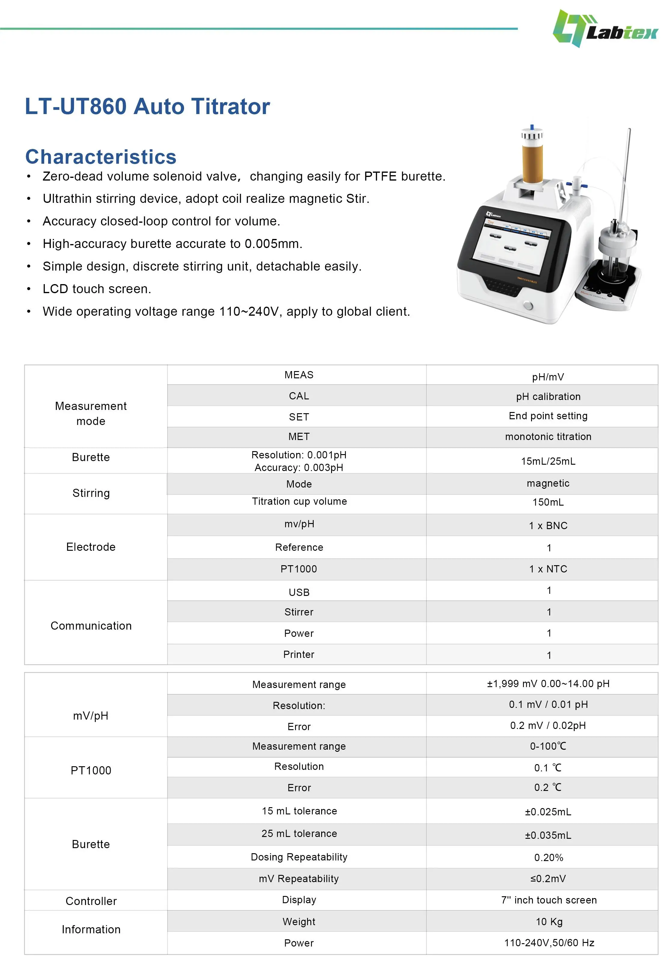 Labtex Auto Titration System Karl Fischer Metrohm Titrator ...
