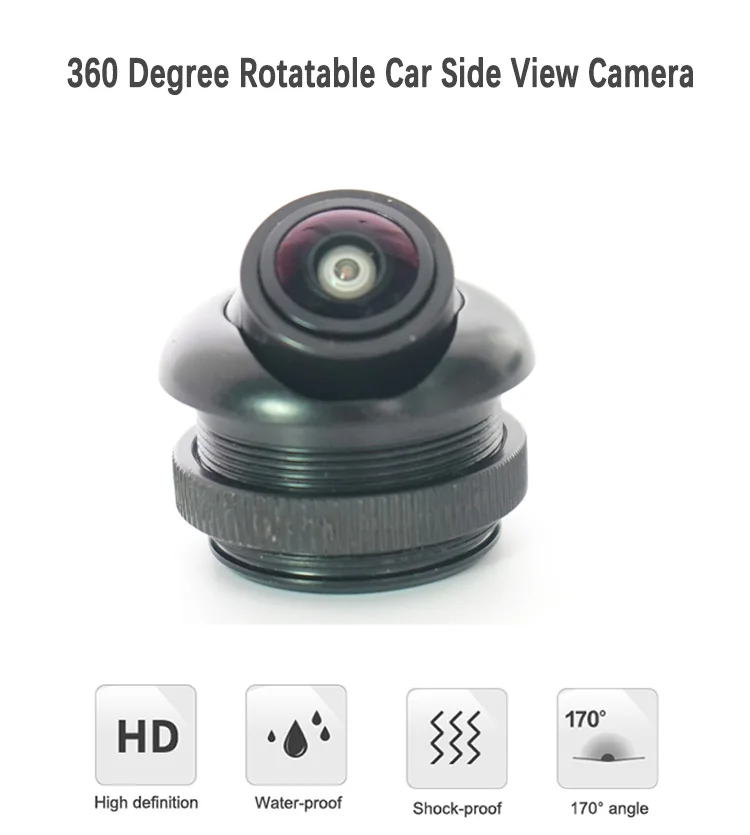 360 Degree Rotatable Car Side View Camera Ahd 720p 1080p Reverse Camera ...