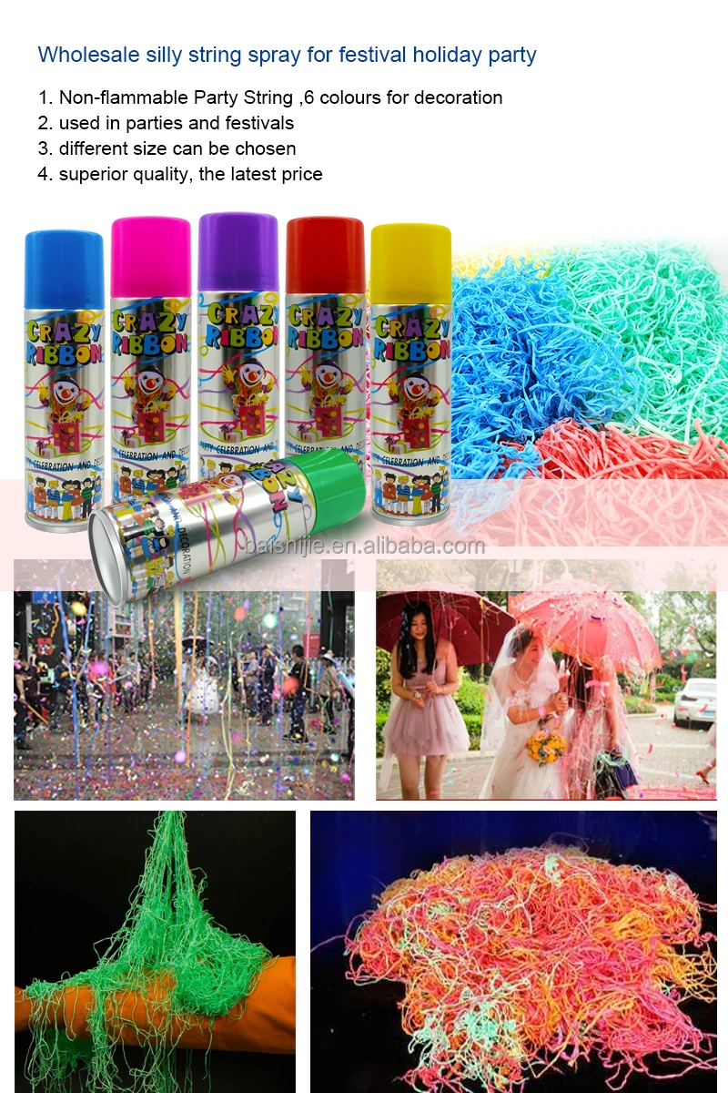 Hot Selling Silly String Aerosol Spray for Party Fun