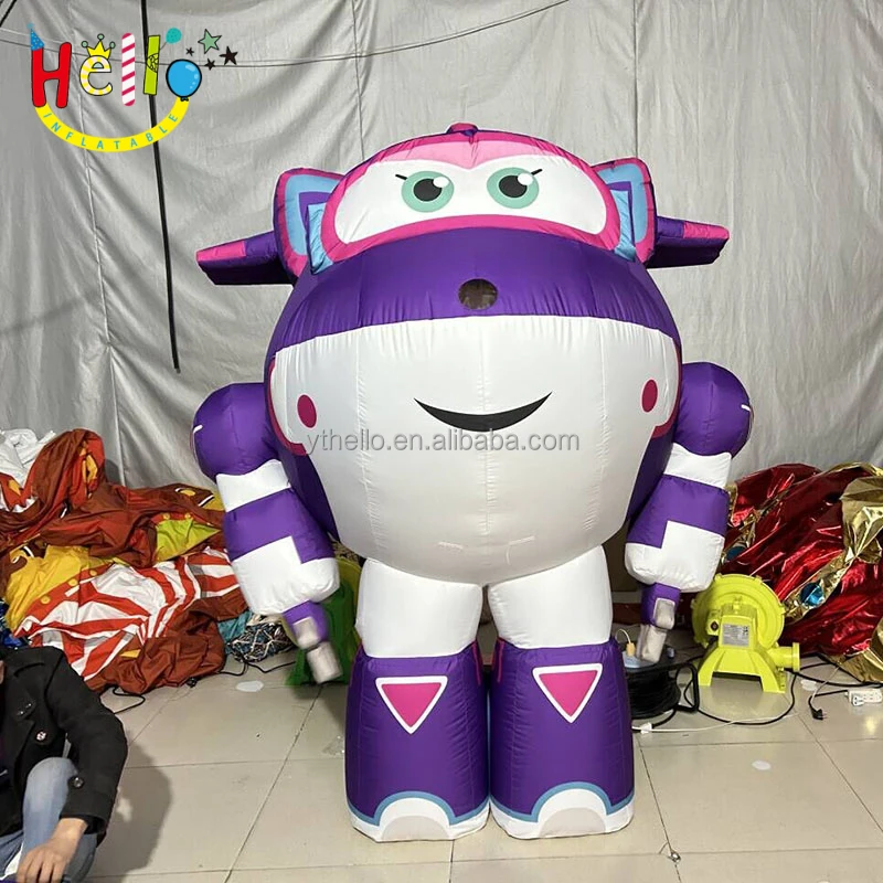 Custom Cartoon Flying Machine Costume Purple Inflatable Aircraft ...