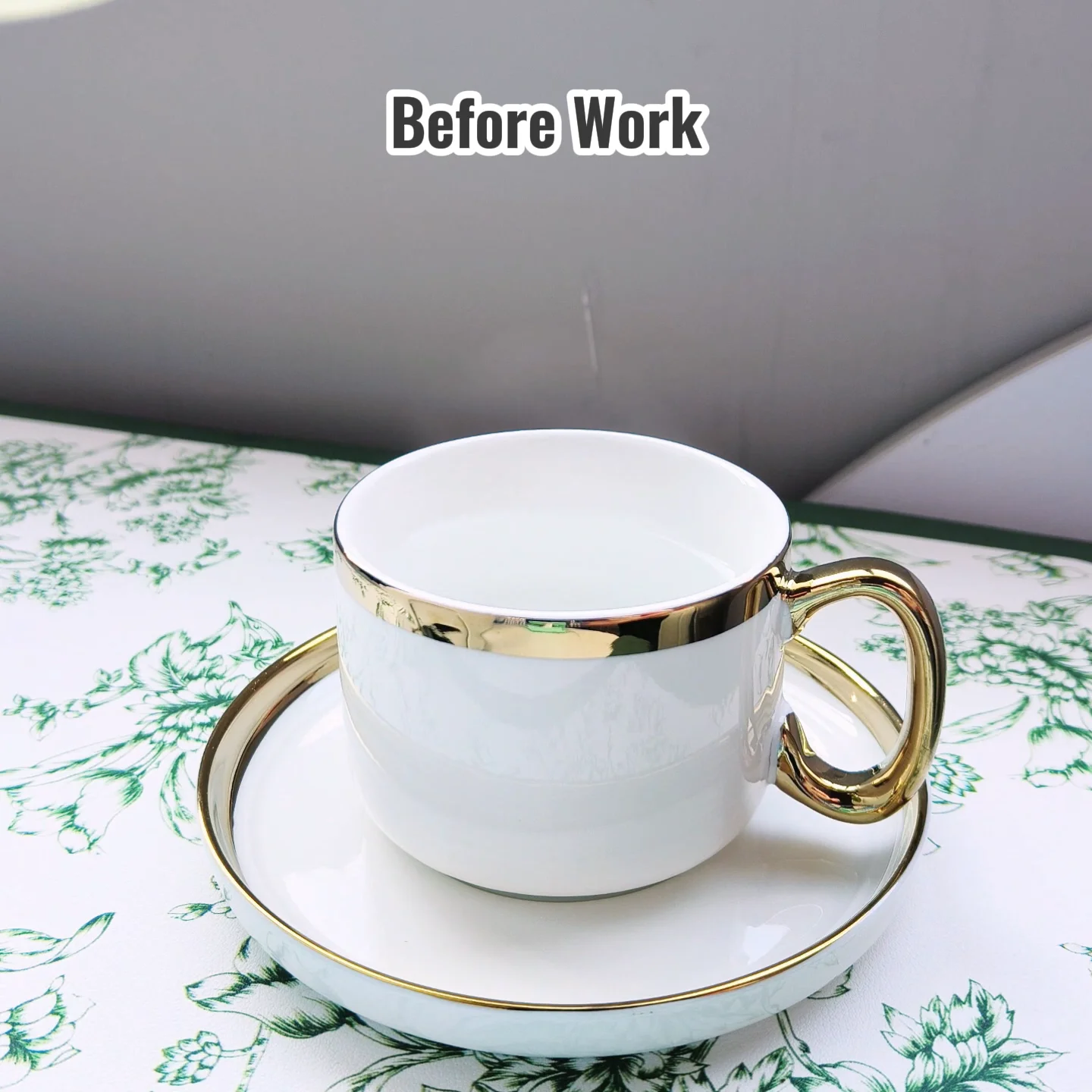 Gold Rim Ceramic Tea Cup Set Luxury Turkish Tea Cup Porcelains Coffee ...