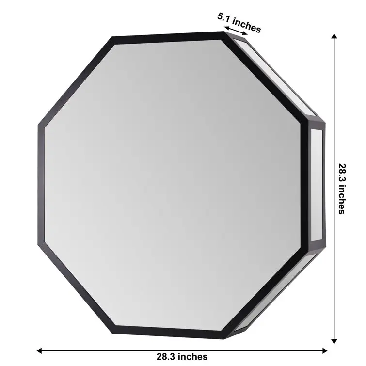 Large Octagon Modern Nordic Luxury LED Glass Mirror