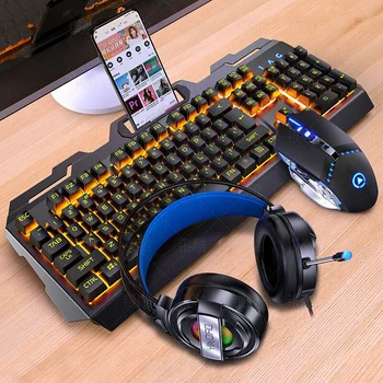 Gaming Keyboard And Mouse Set V2 Wired Mechanical Keyboard Rgb ...