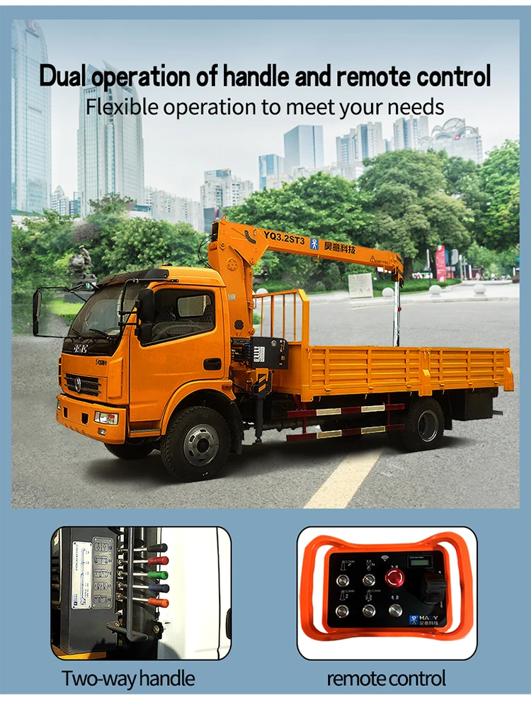 Mini Truck Crane 3 Tons Boom Truck Crane Small Onboard Manipulator Made ...