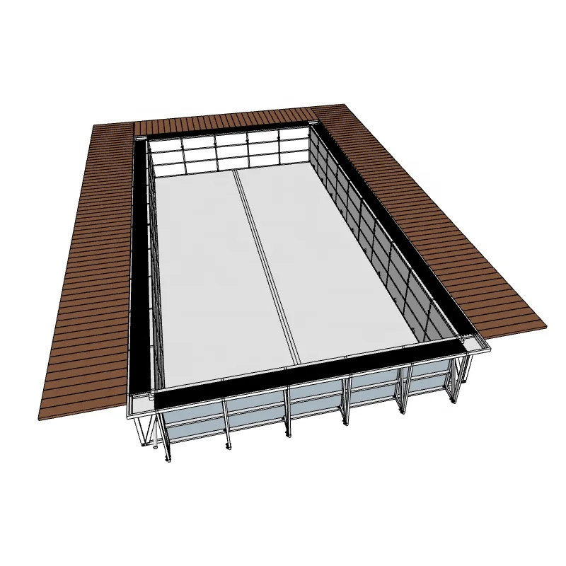 Prefabricated steel assembled swimming pool with vinyl liner Custom ...
