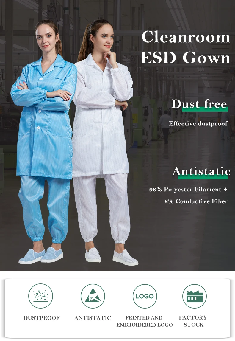 High Quality Full Sleeve Antistatic Lab Coats For Female And Male ...