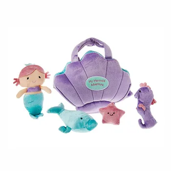 Cartoon Doll Set Sea Creature Starfish Combination Mermaid Cartoon Soft ...
