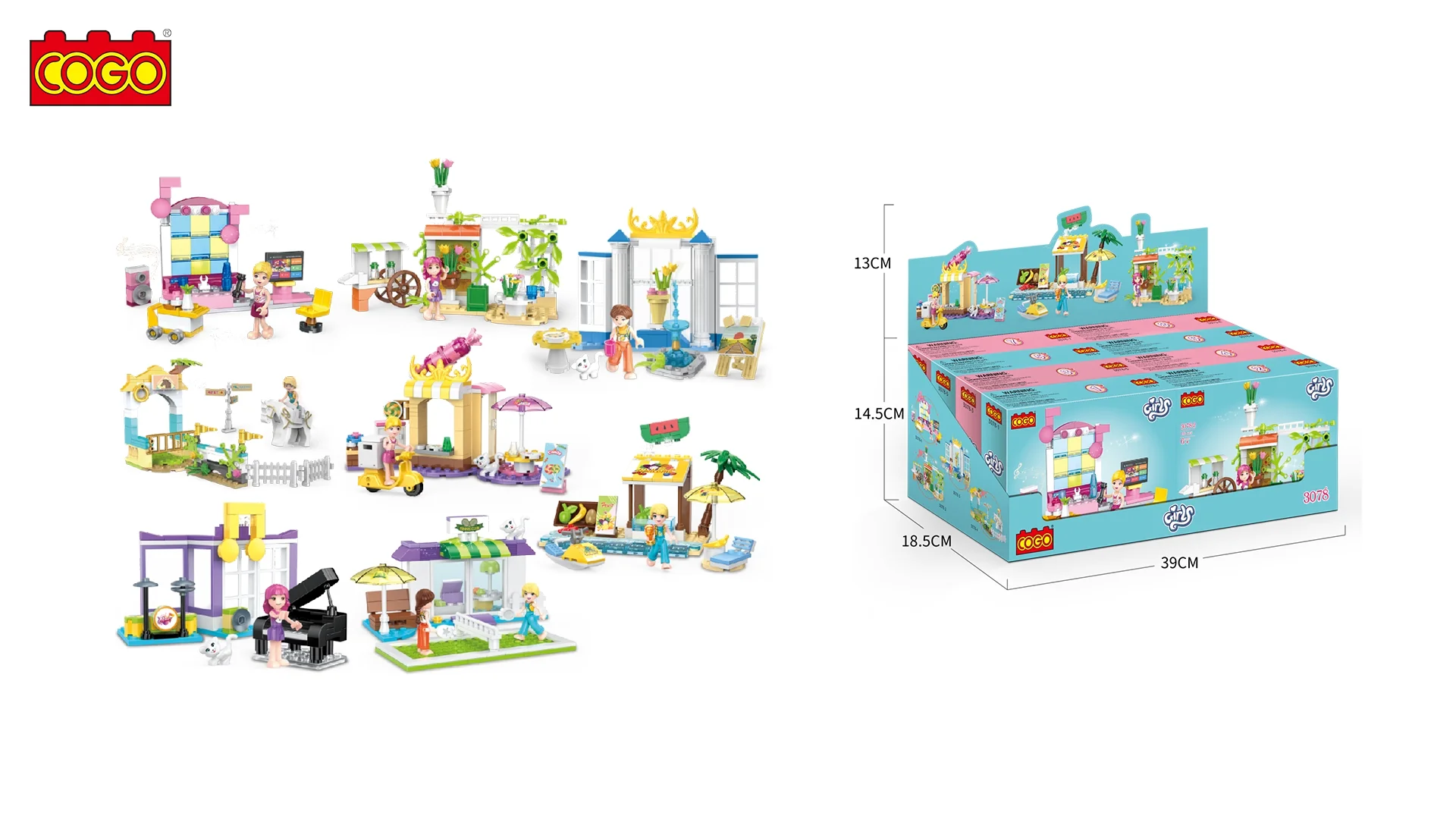 Cogo Educational Eight Style Girl Blocks Building Diy Bricks Set - Buy ...