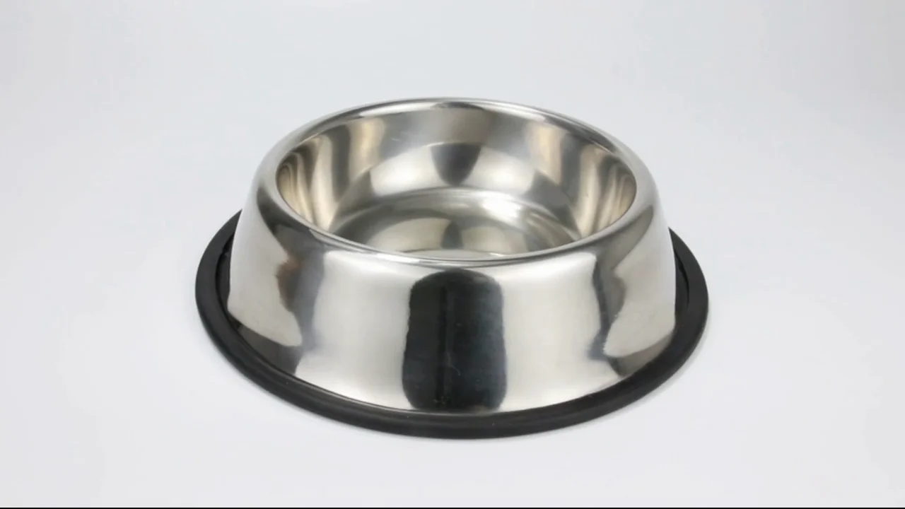 Pet Stainless Steel Bowls Rust-proof Dog Bowl With Anti-skid Rubber ...